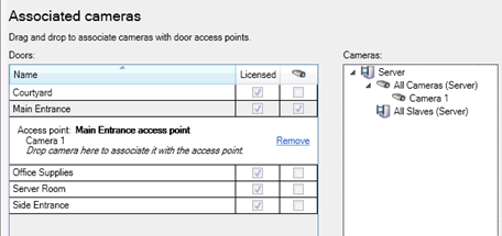 XProtect Access Control Module – Built-in functions